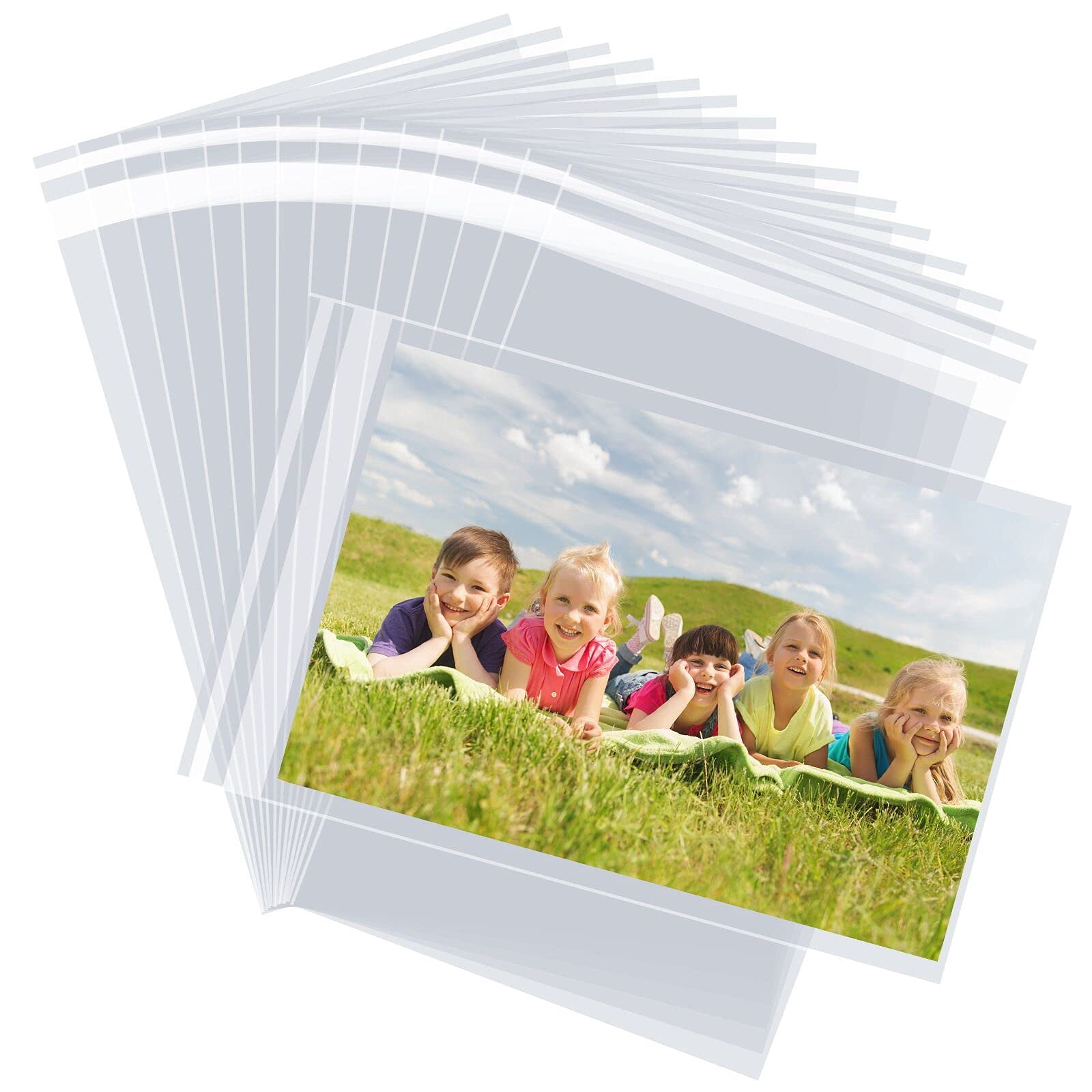 Self Sealing Cellophane Bags VTF5 Self Adhesive,8x11 Inch 100 Pcs Clear ...