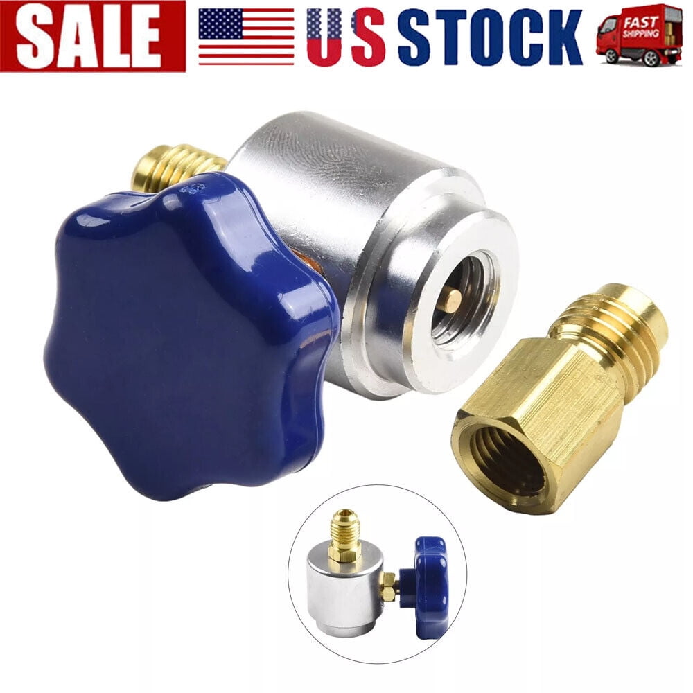 Self Sealing R134A Can Tap Valve Adapter For A/C Charging Convertor NEW ...