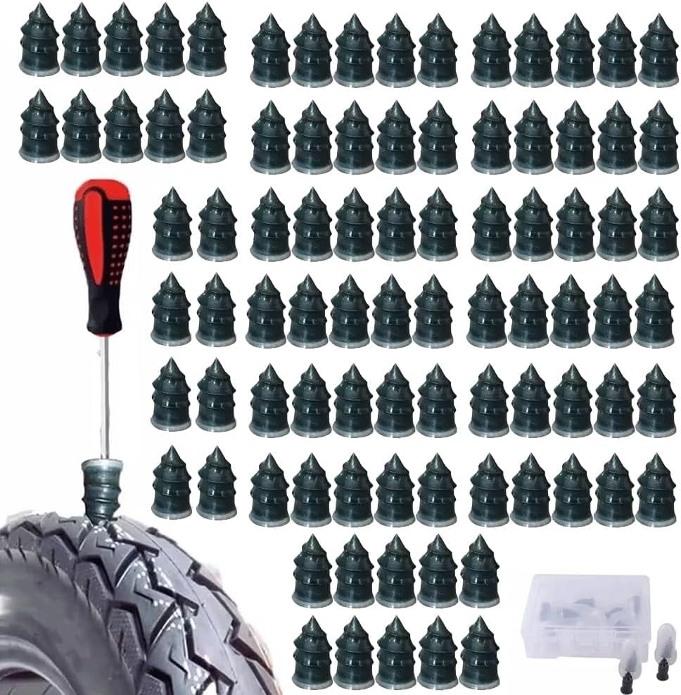 Self Sealing Rubber Nail Plugs Tire Repair Screws Kit with Screwdriver ...