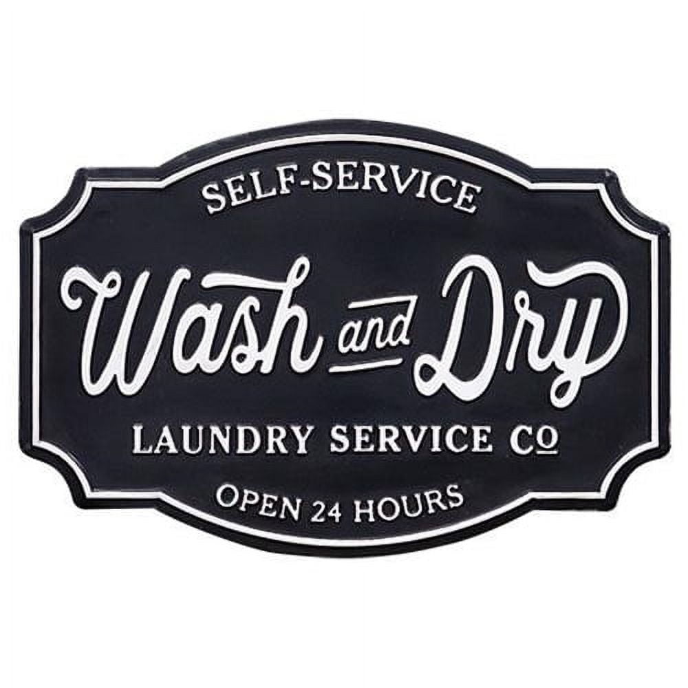 Self Service Wash And Dry Laundry Farmhouse Metal Sign - Walmart.com