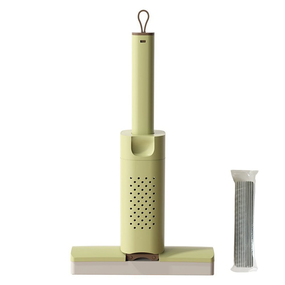 Self-Squeezing Mini Mop: Foldable Absorbent Sponge Swab with Rotatable ...