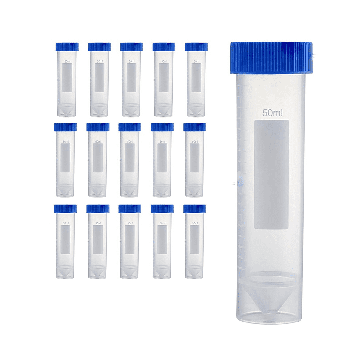 Self Standing Centrifuge Tubes 50ML, [50 Pack] Plastic Test Tube with ...