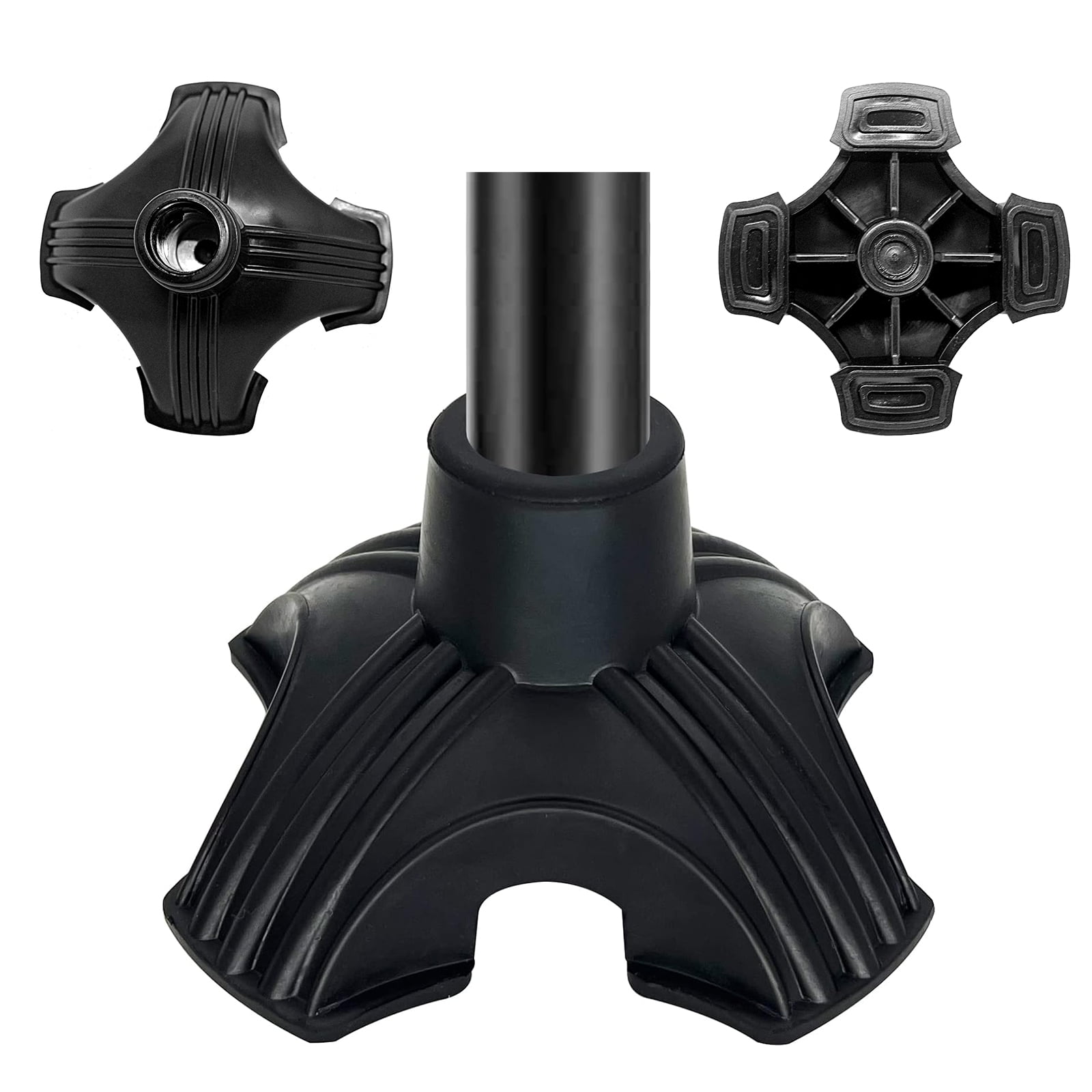 Self-Standing Quad Cane Tip - Replacement Bottom Fits Most Standard ...