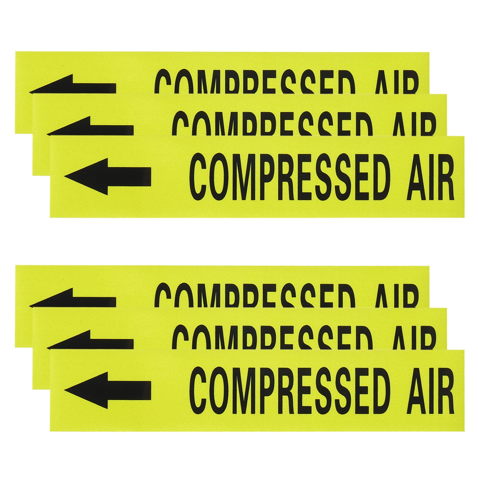 Self-Stick COMPRESSED AIR Sticker Pipe Flow Arrow Marker Left-Pointing ...