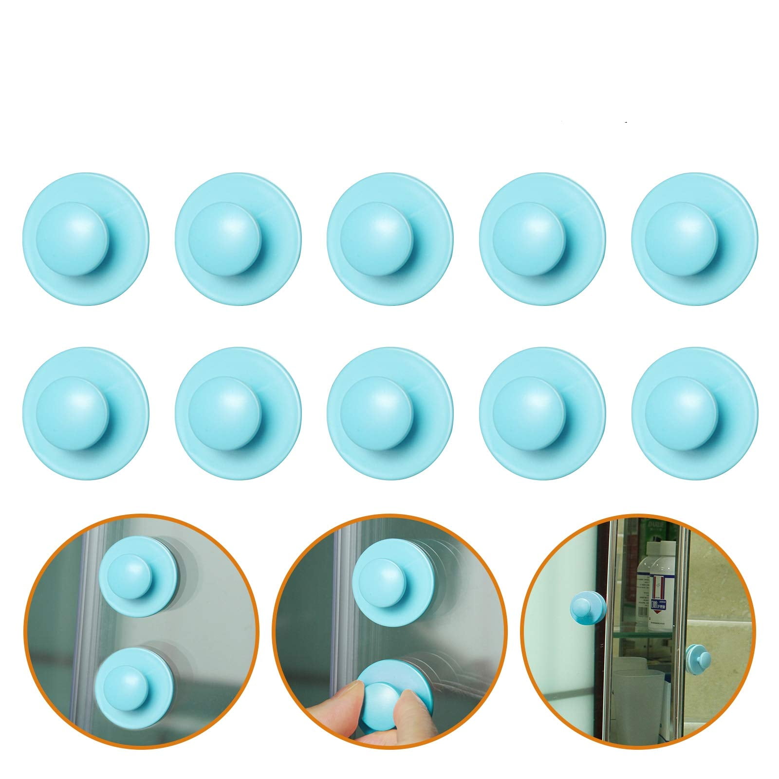 Self-Stick Drawer Knobs Pull Handle, 20pcs Plastic Drawer Handles 3M ...