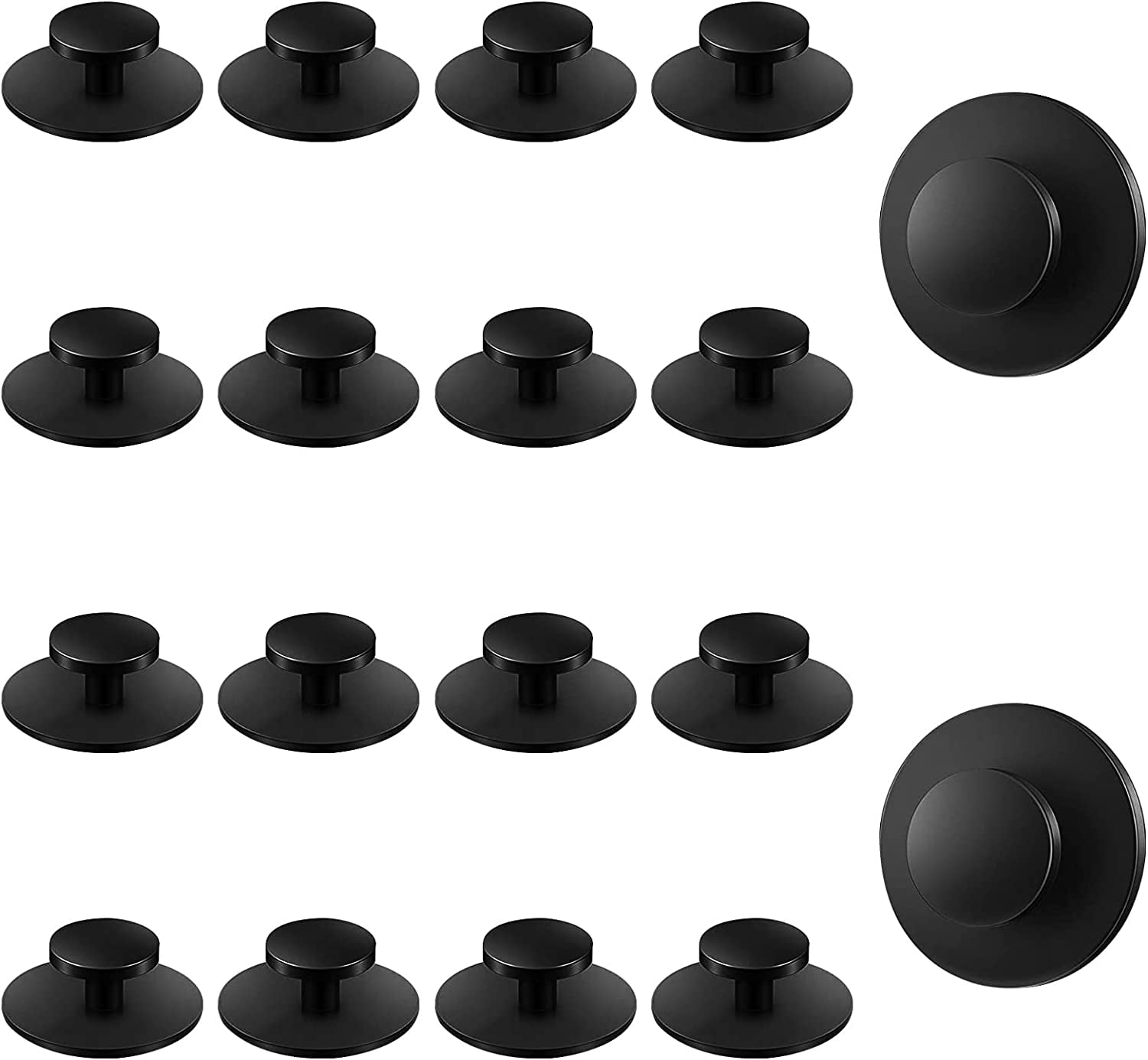 Self-Stick Drawer Knobs Pull Handle, 20pcs Plastic Drawer Handles ...