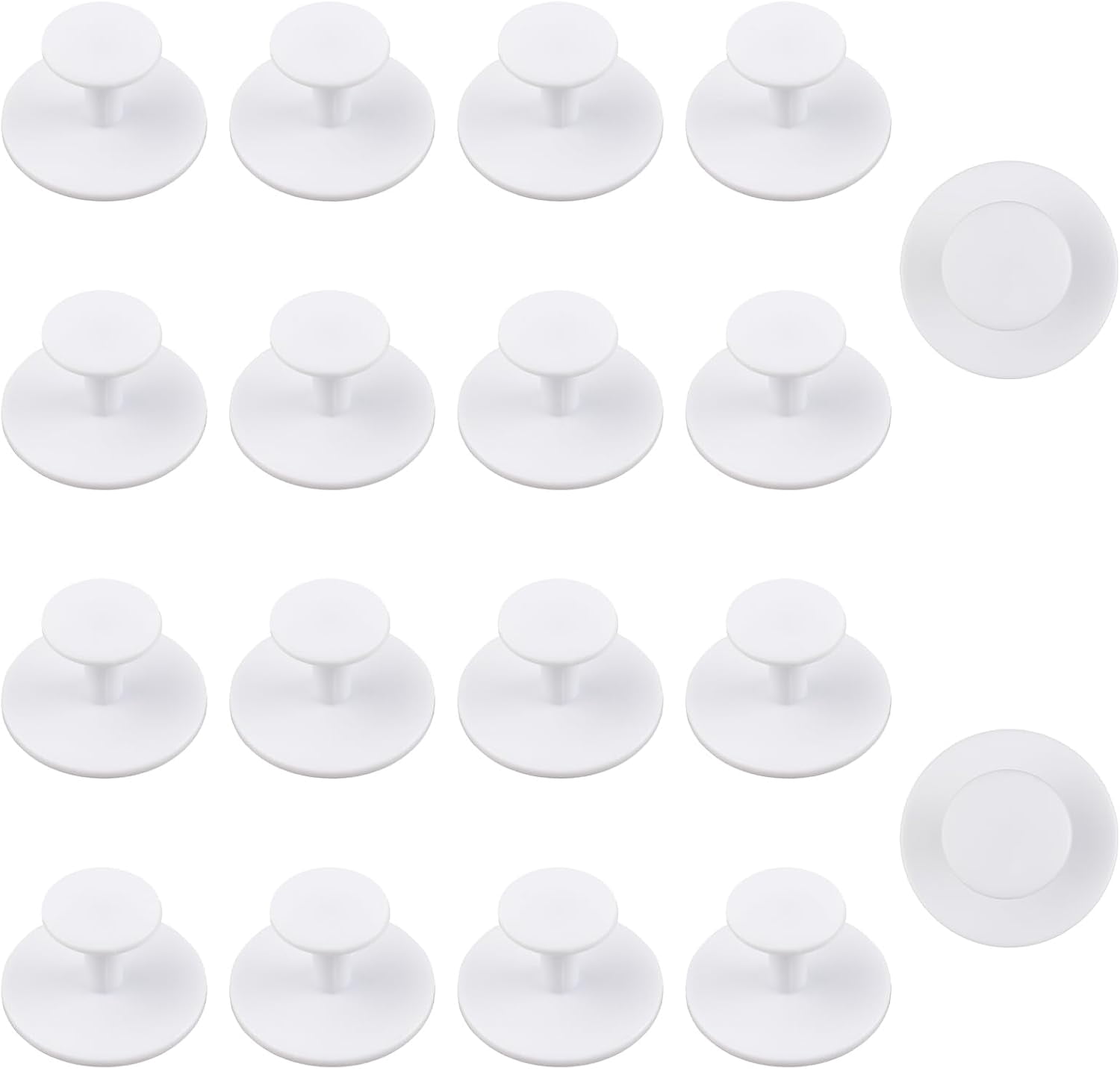 Self-Stick Drawer Knobs Pull Handle, 20pcs Plastic Handles Cabinet ...