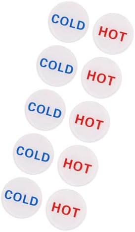 Self Stick Hot/Cold Water Label - 5 Pairs/10 Pack Child-Friendly Round ...