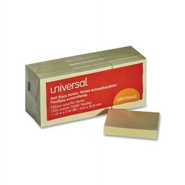 Universal Self-Stick Pop-Up Note Pads, 3 x 5, Yellow, 100-Sheet, 18 ...