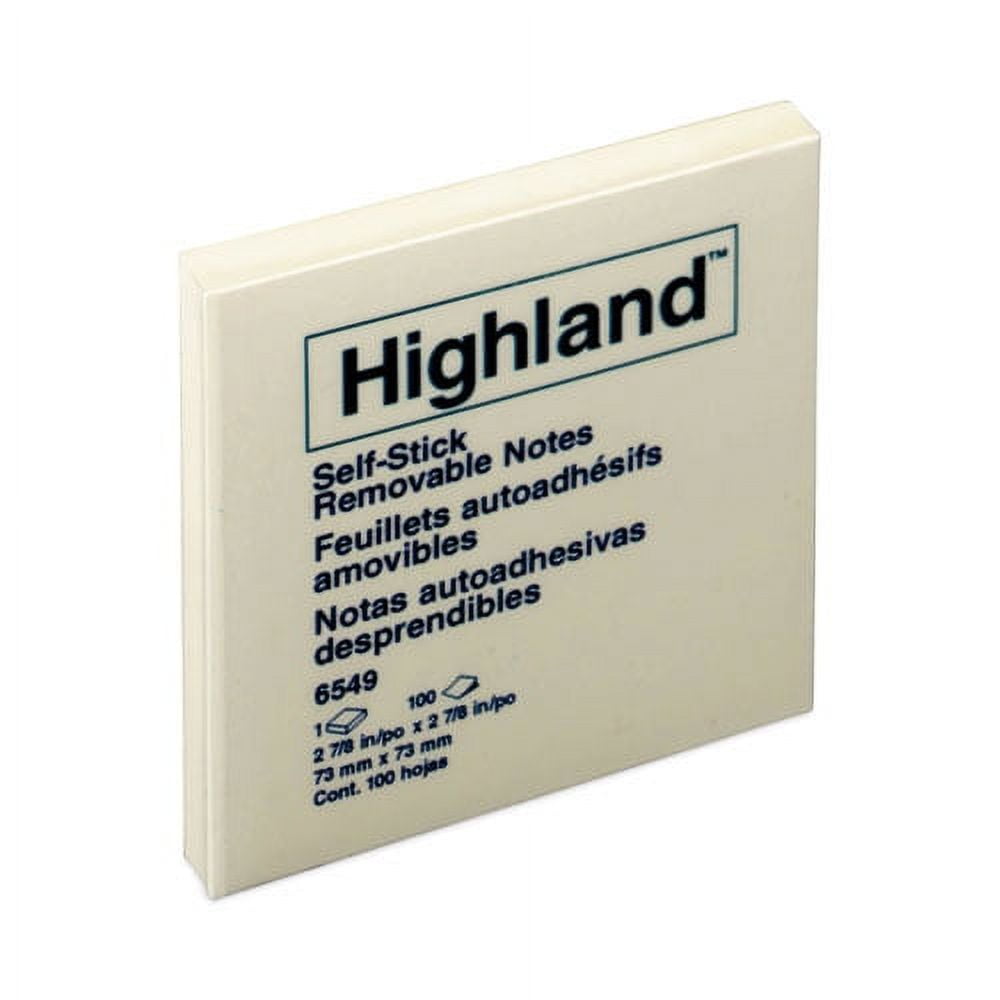 Self-Stick Notes, 3" x 3", Yellow, 100 Sheets/Pad, 12 Pads/Pack ...
