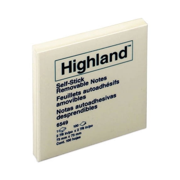 Self-Stick Notes, 3" x 3", Yellow, 100 Sheets/Pad, 12 Pads/Pack ...