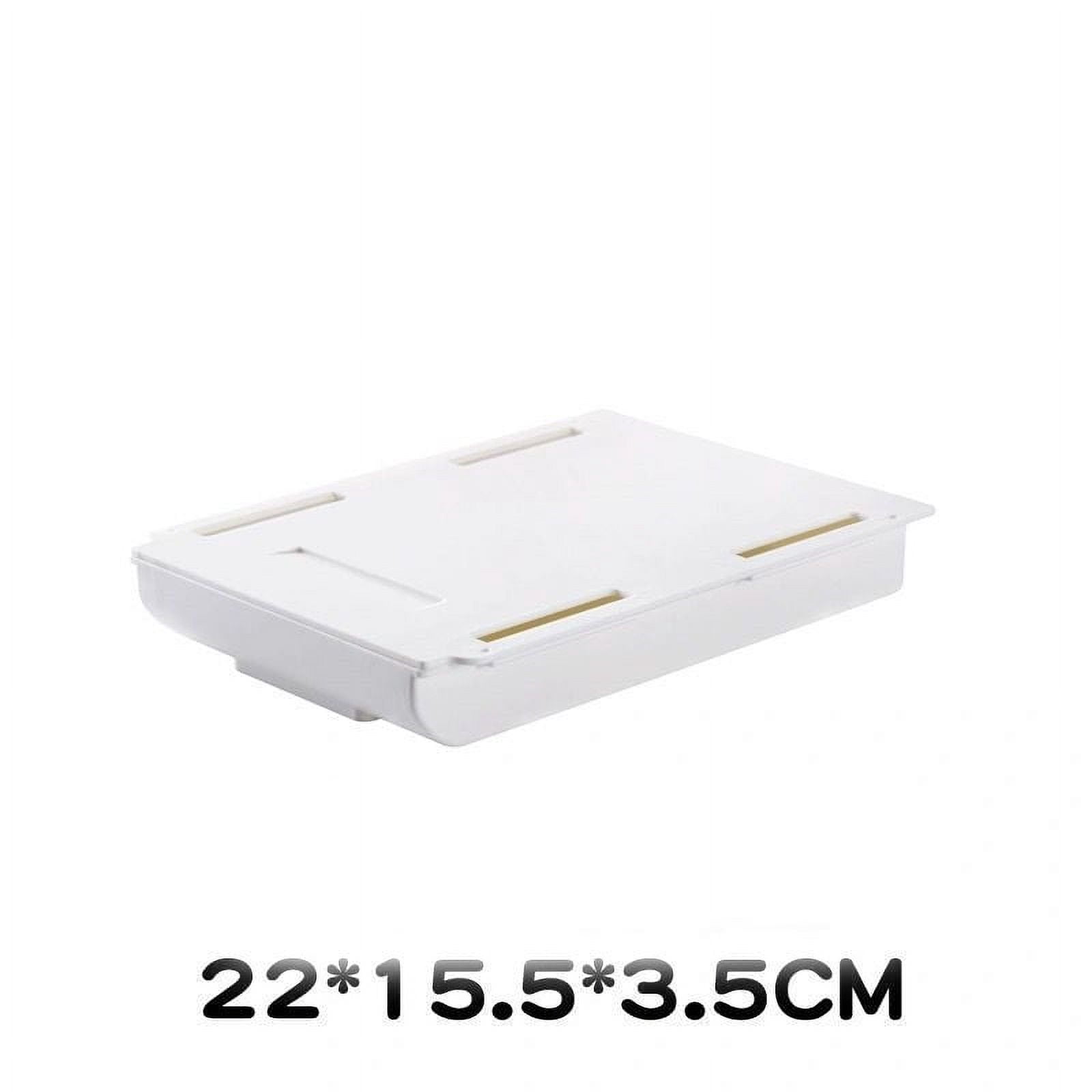 Self Stick Pencil Tray Under Desk Drawer Storage Box Hidden Stationery ...