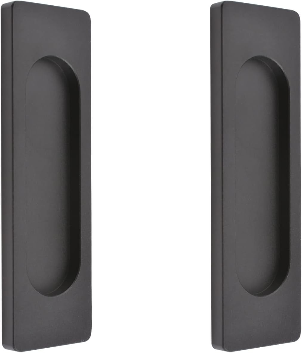 Self-Stick Rectangular Sliding Door Pulls, 2pcs Aluminum Alloy Flush ...