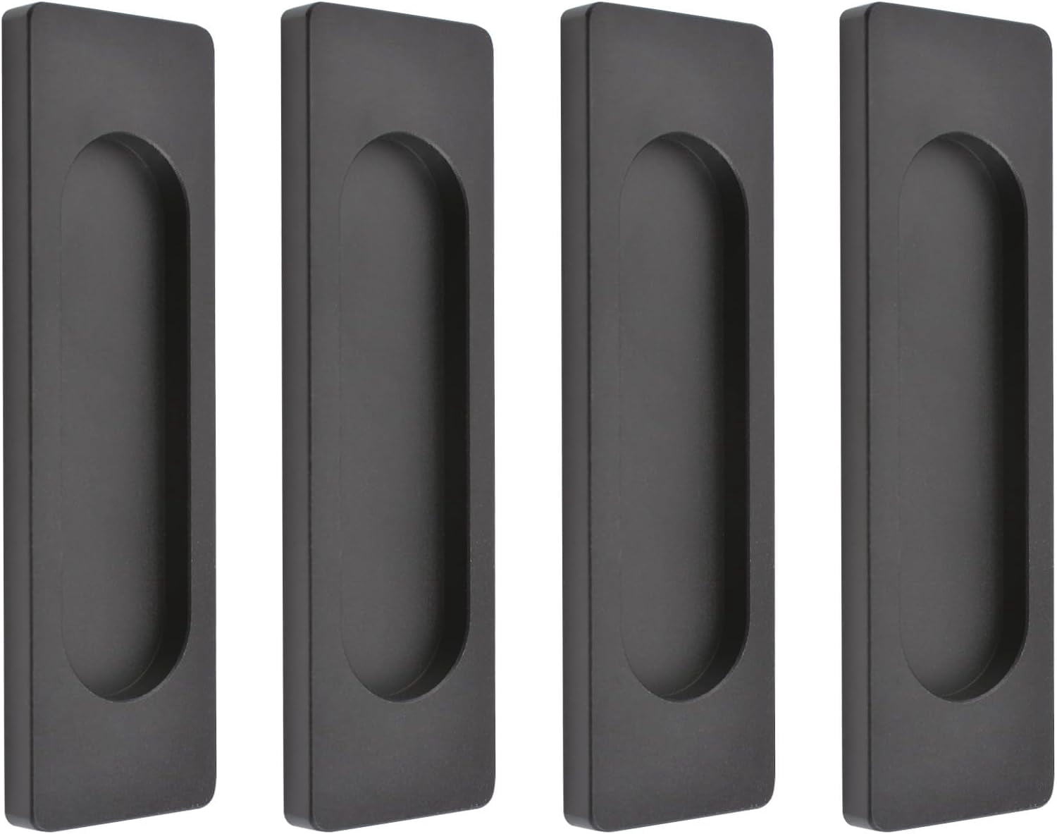 Self-Stick Rectangular Sliding Door Pulls, 4pcs Aluminum Alloy Flush ...