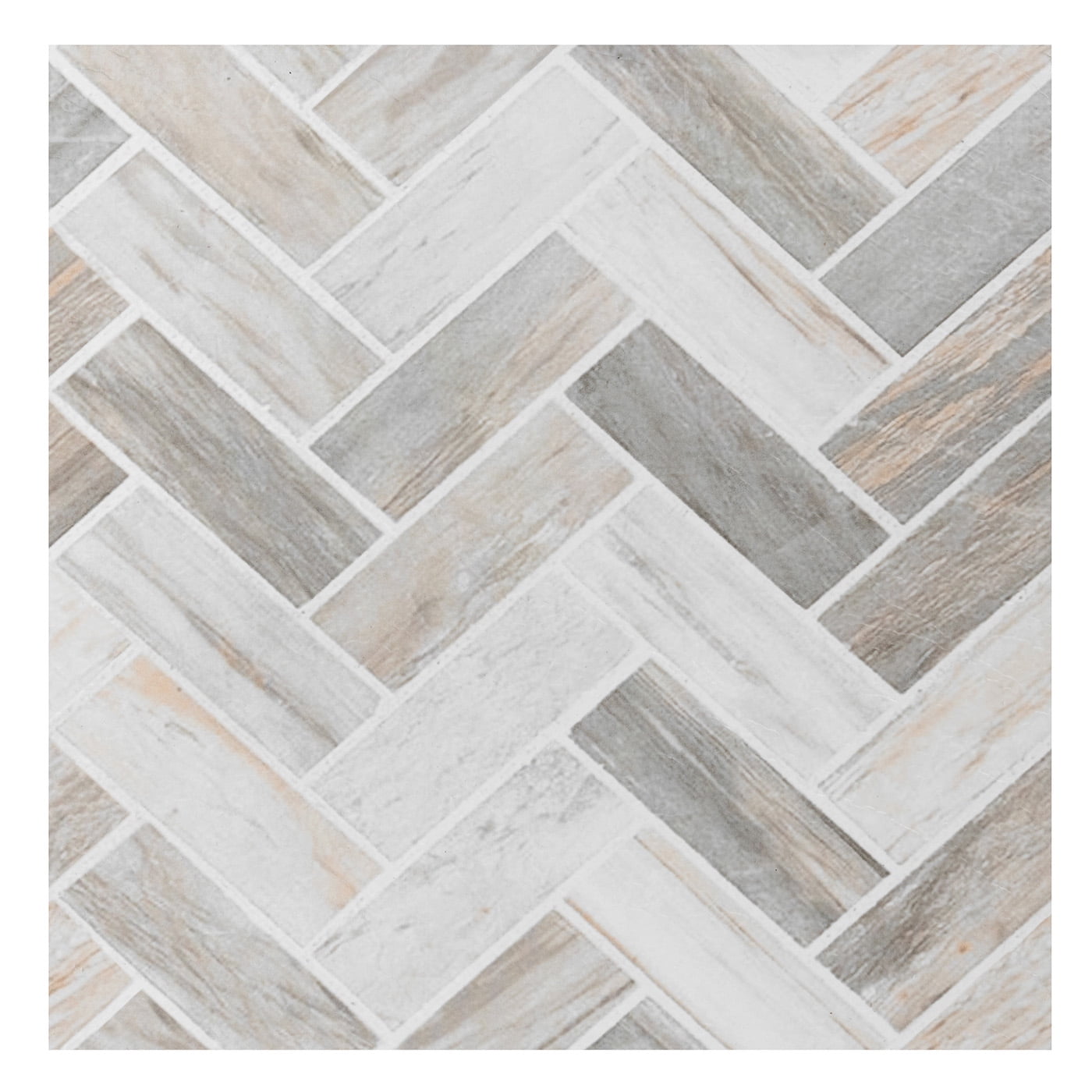 Retro 12" x 12" Self Adhesive Floor Tiles 628 Stone Herringbone, 20 ...