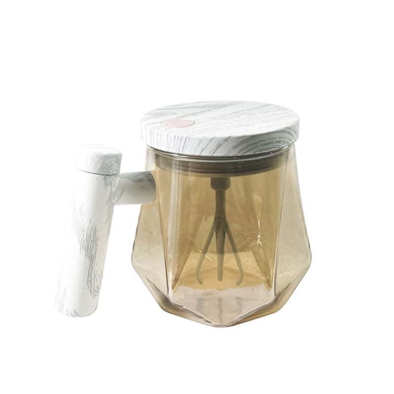 Self Stirring Coffee Cup Electric Protein Powder Mix Cup Glass Inner ...