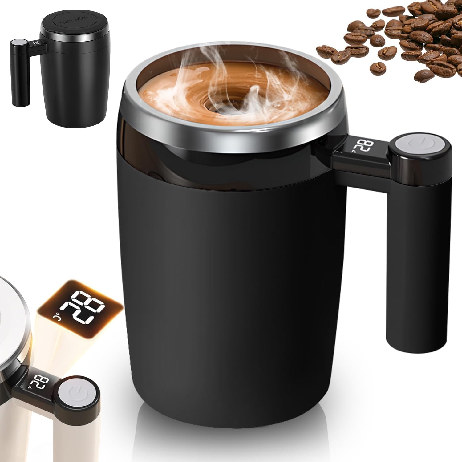 Self Stirring Coffee Mug, 2025 New Automatic Magnetic Stirring Coffee ...
