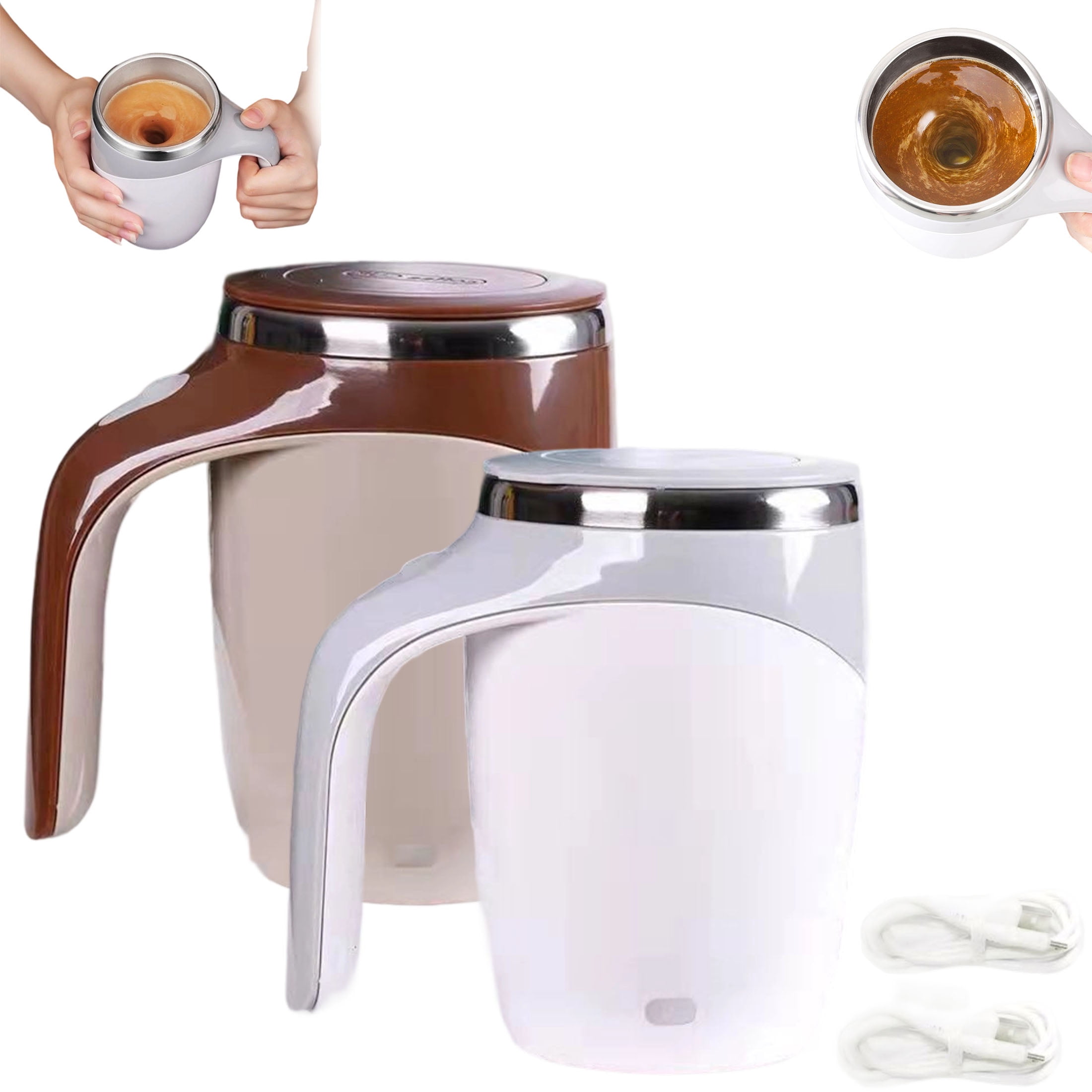 Self Stirring Coffee Mug - 2025 Upgrade Rechargeable Stainless Steel ...