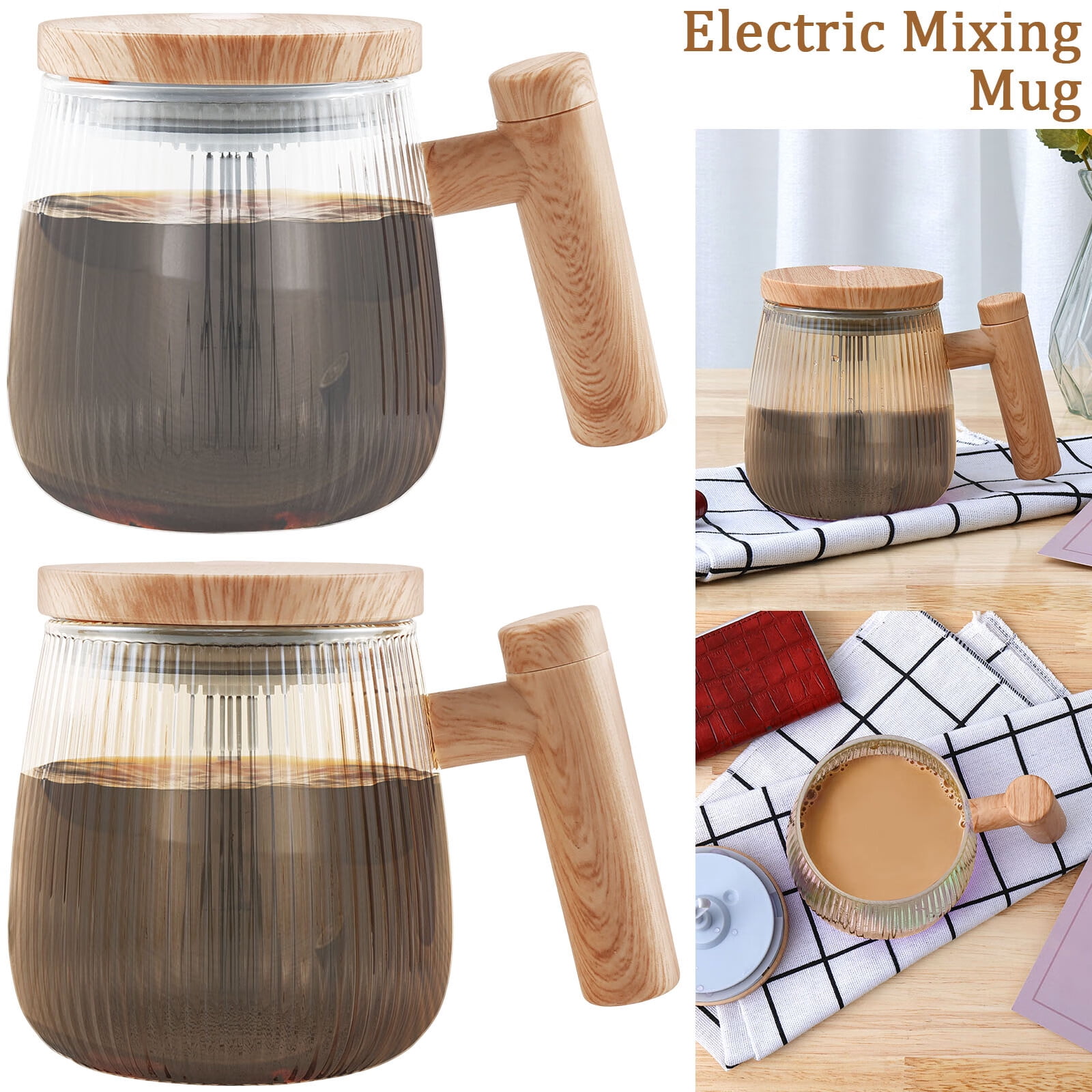 Lieonvis Self Stirring Coffee Mug,Electric High Speed Mixing Cup ...