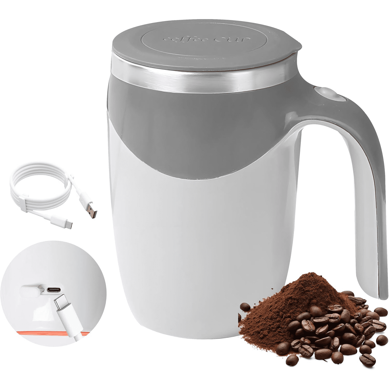Self-Stirring Coffee Mug, Rechargeable Automatic Mixing Mug for Coffee ...