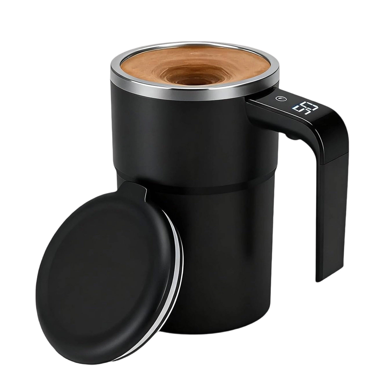 Self-Stirring Coffee Mug with Temperature Display | 380ml Magnetic ...