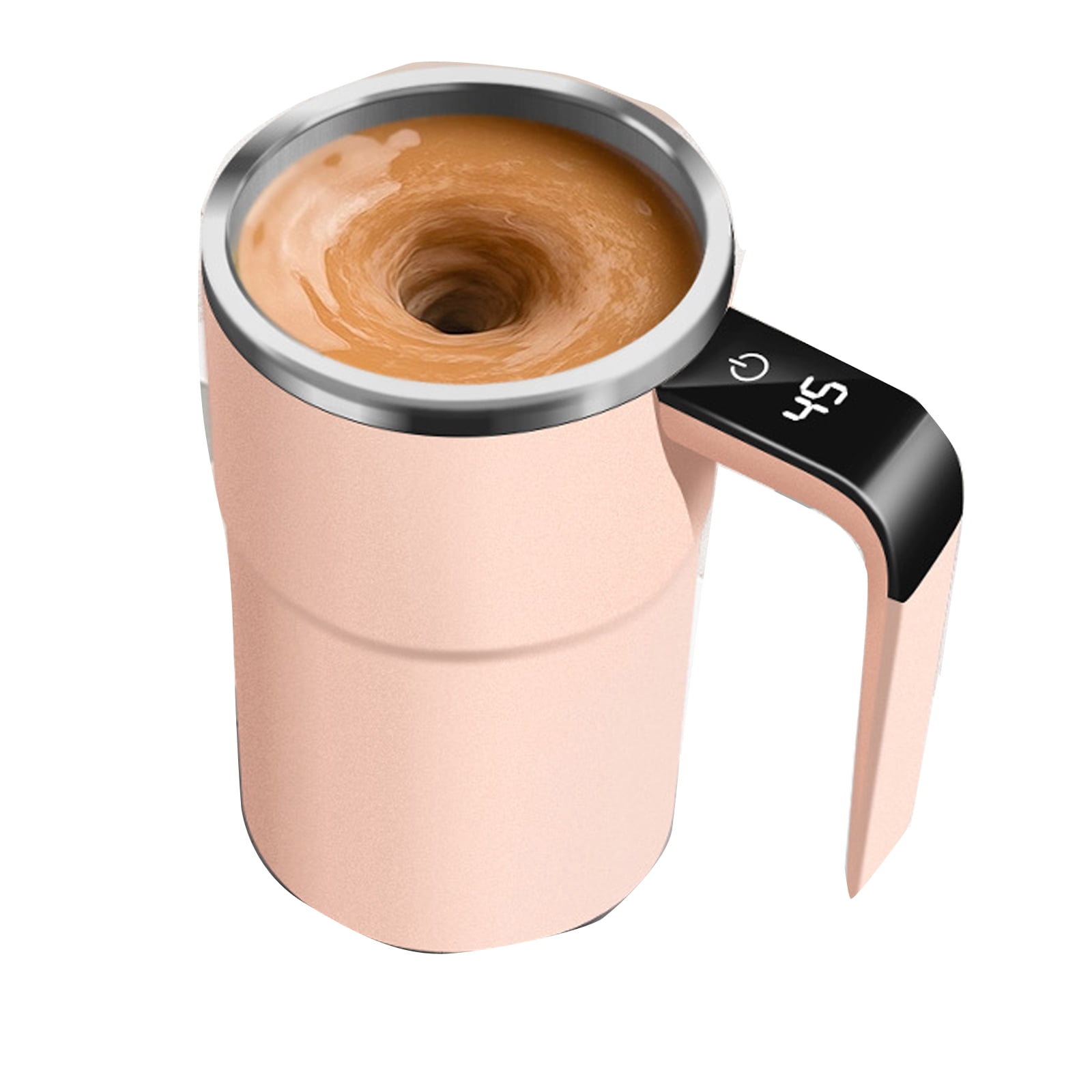 Self Stirring Mug with Temperature Display - Electric Magnetic Mixing ...