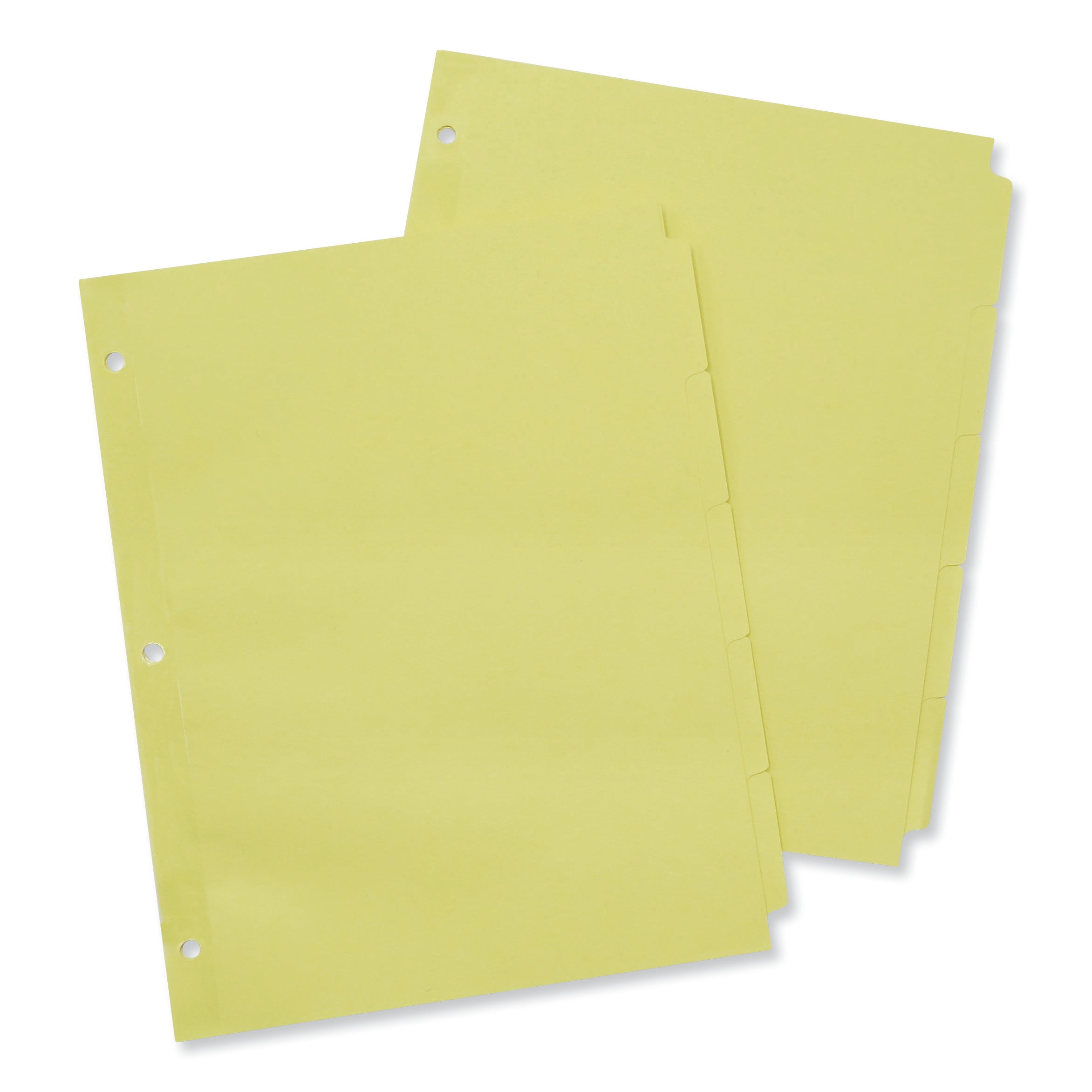 Self-Tab Index Dividers, 5-Tab, 11 X 8.5, Buff, 36 Sets | Bundle of 5 ...