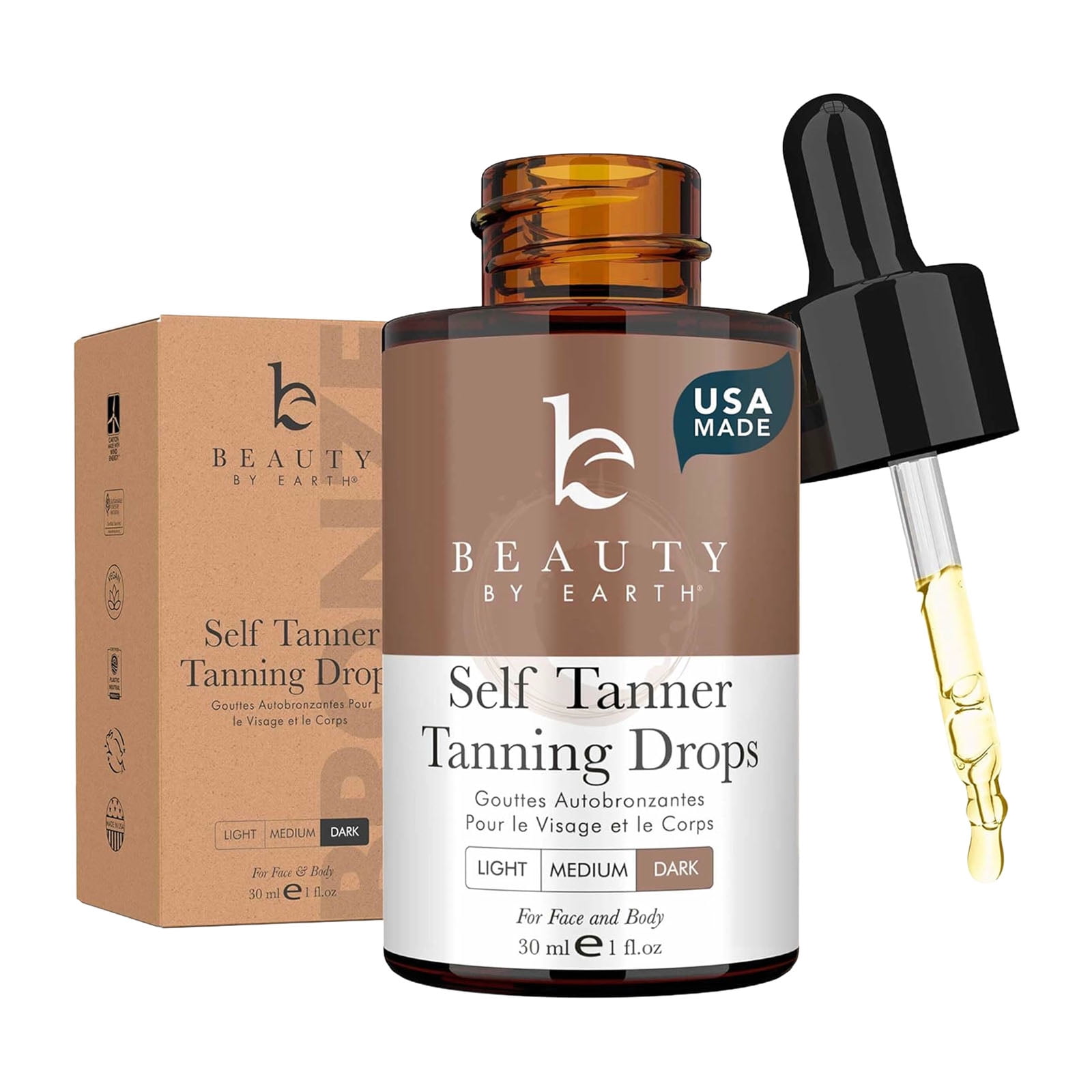 Self Tanning Drops for Face - USA Made with Organic & Natural ...