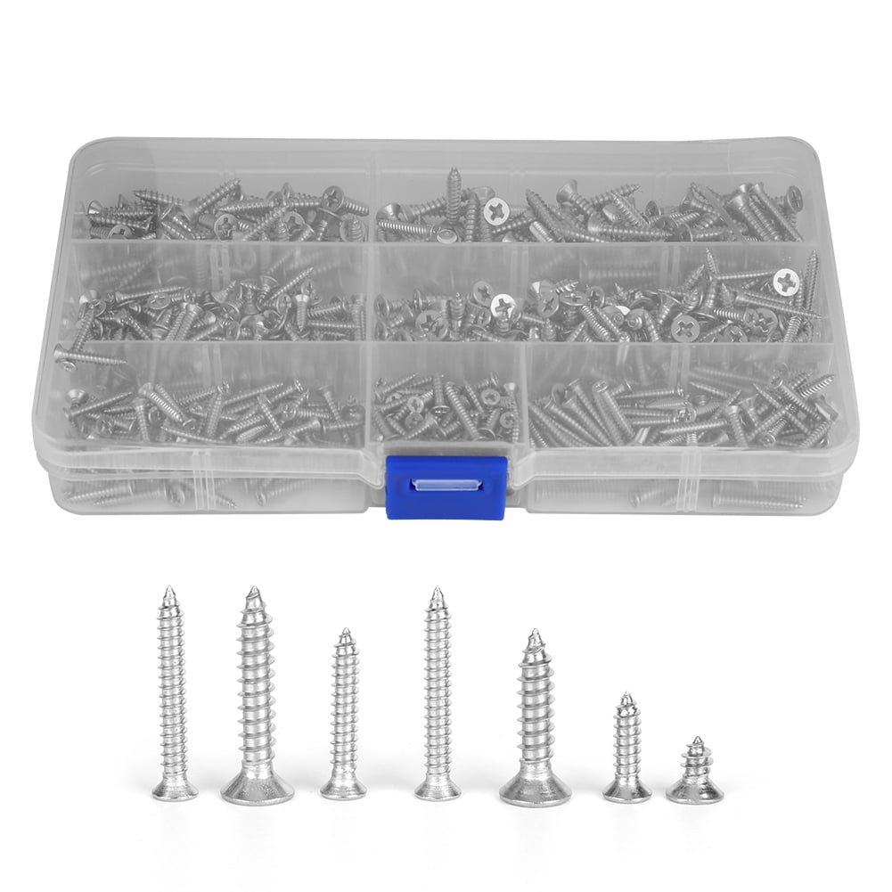 Self-Tapping Screw Fastener Set with 600PCS Round Head Carbon Steel for ...