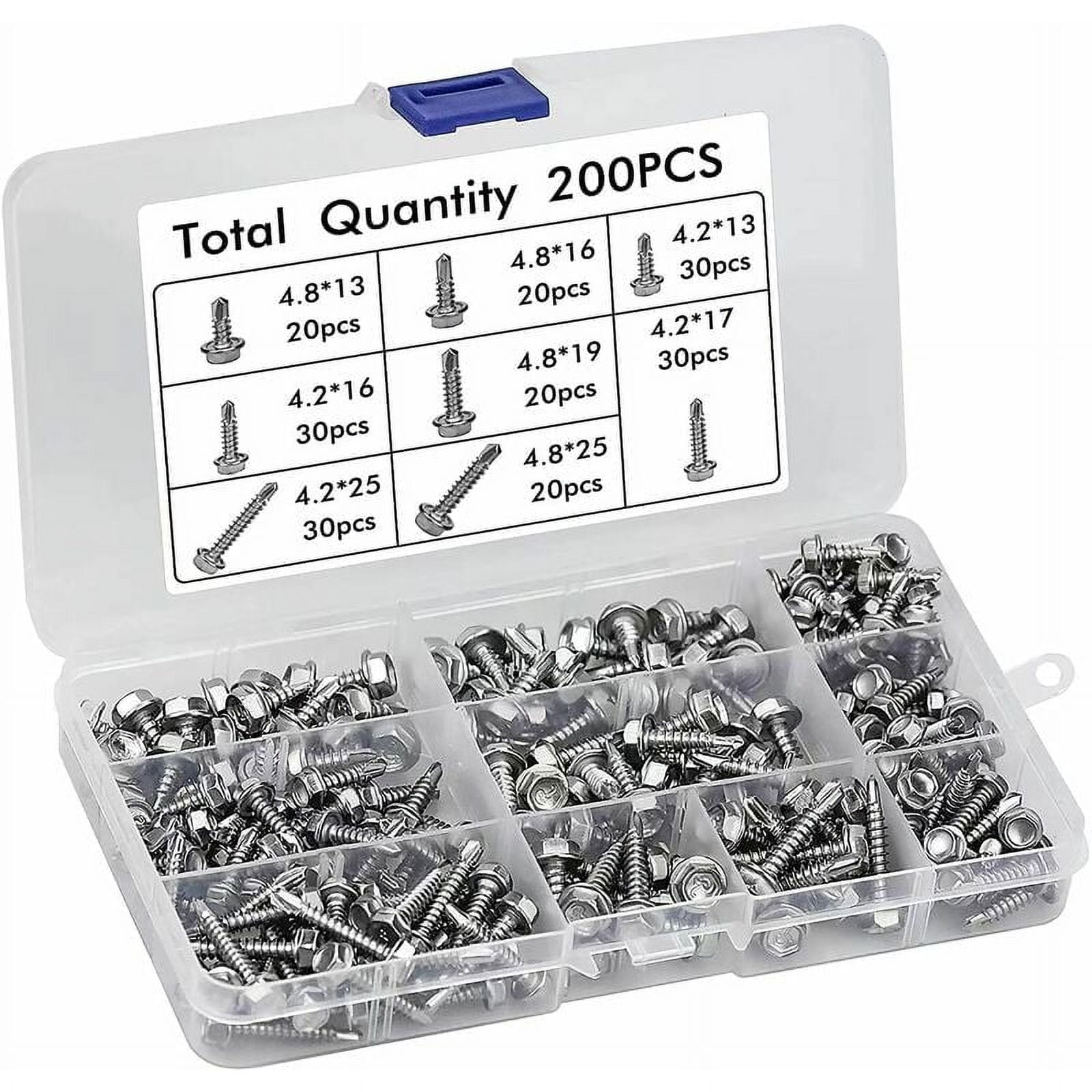 Self Tapping Stainless Steel Screws, High Hardness Hex Drive Head Cap ...