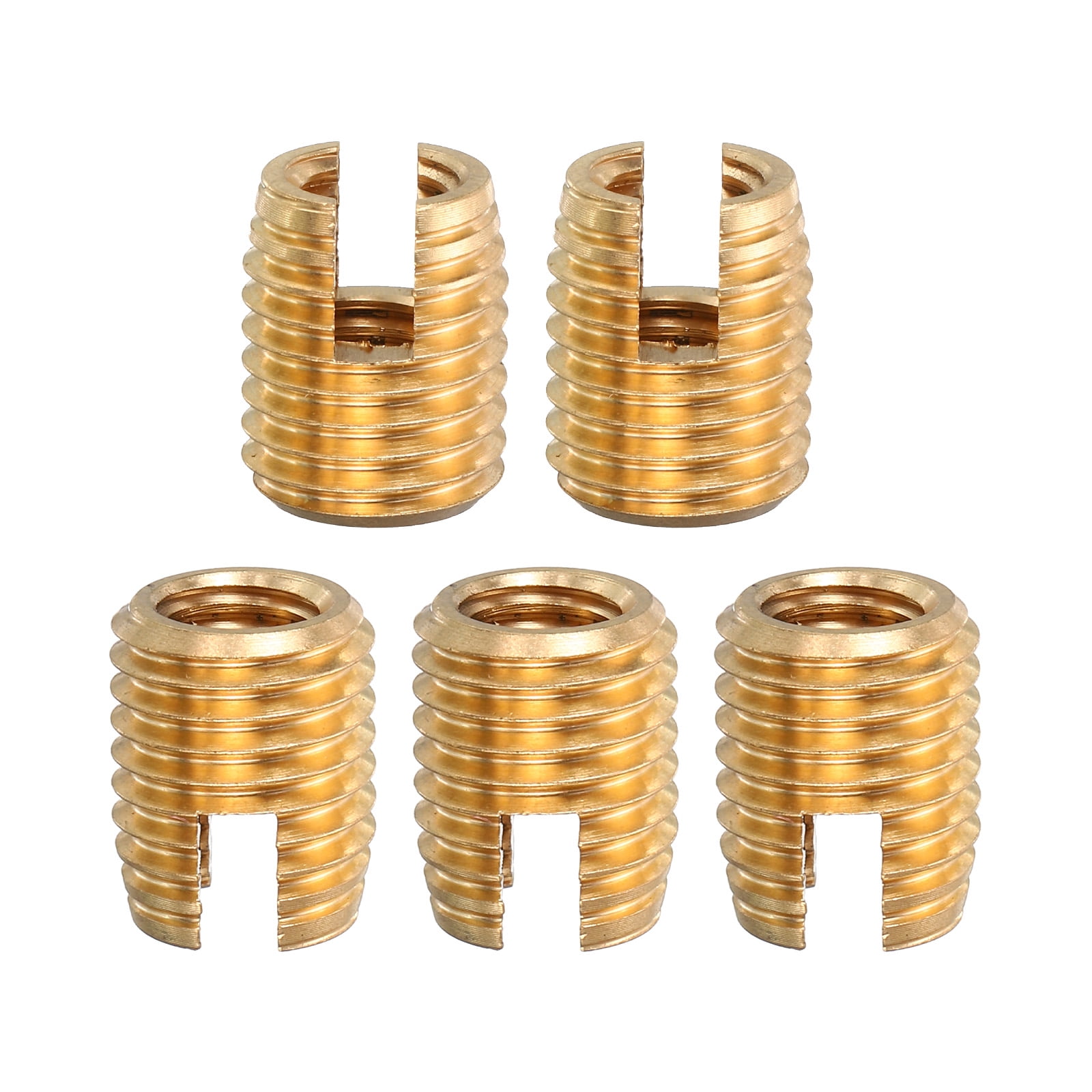 Self Tapping Threaded Inserts, 5Pack Inner M8 M12x15 Brass Nuts ...