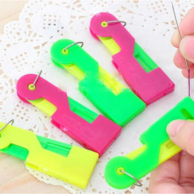 Self Threading Needle Easy Threader for Sewing Machine Cross 50Pcs New ...