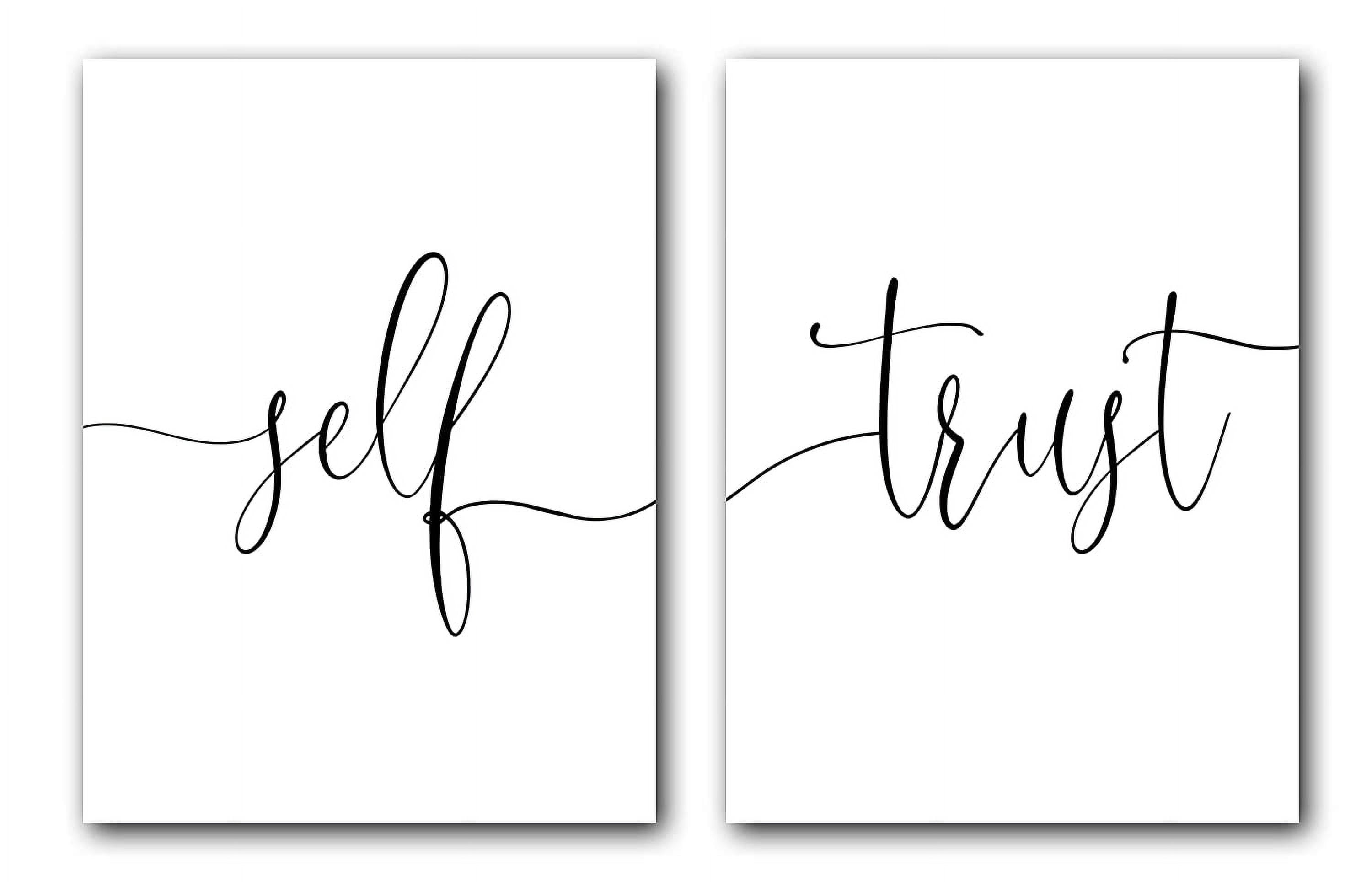 Self Trust, Set of 2 Posters ,18 x 24 Inches, Minimalist Art ...