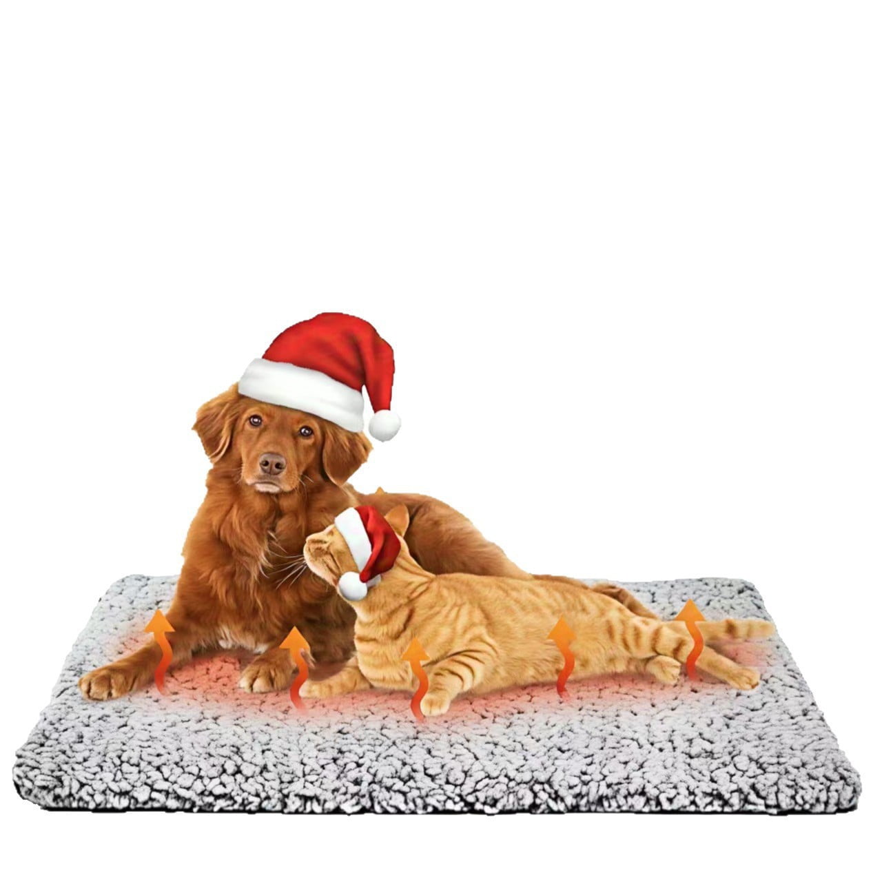 Self Warming Pet Bed for Cats & Dogs, Heated Pet Mat, 2.0 Upgraded Dual ...