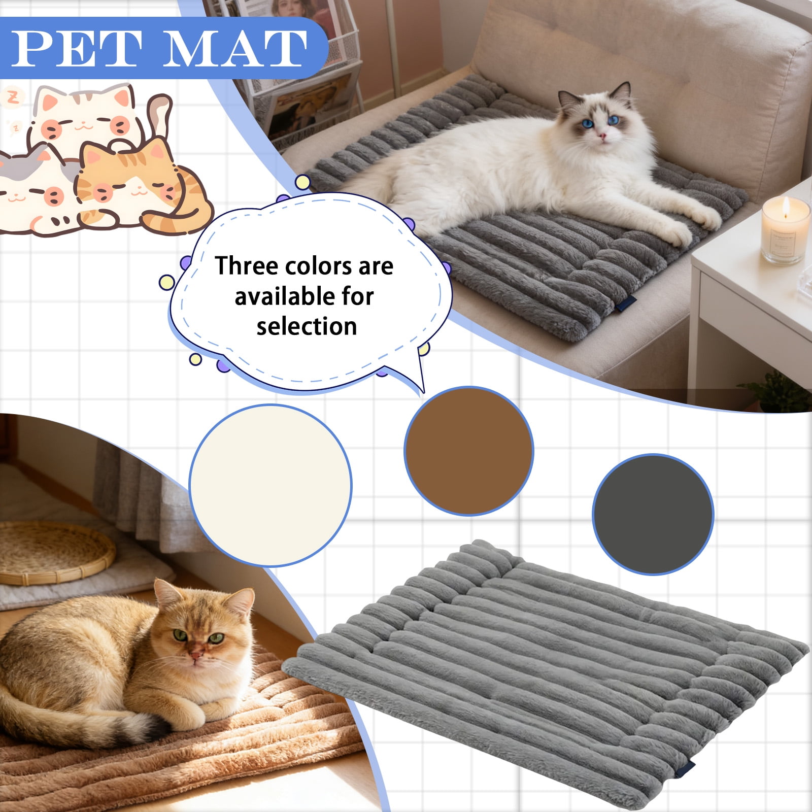 Self Warming Pet Bed, Cozy Pet Warmth Mat, 2026 Upgraded Pet Self ...