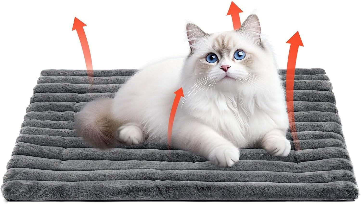 Self Warming Thermal Pet Bed Mat for Cats & Small Dogs. Cozy non ...