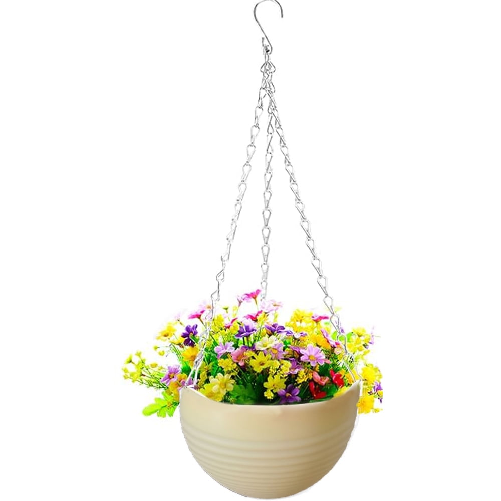 Self-Watering Hanging Planter, Indoor Outdoor Garden Flower Plant Pot ...