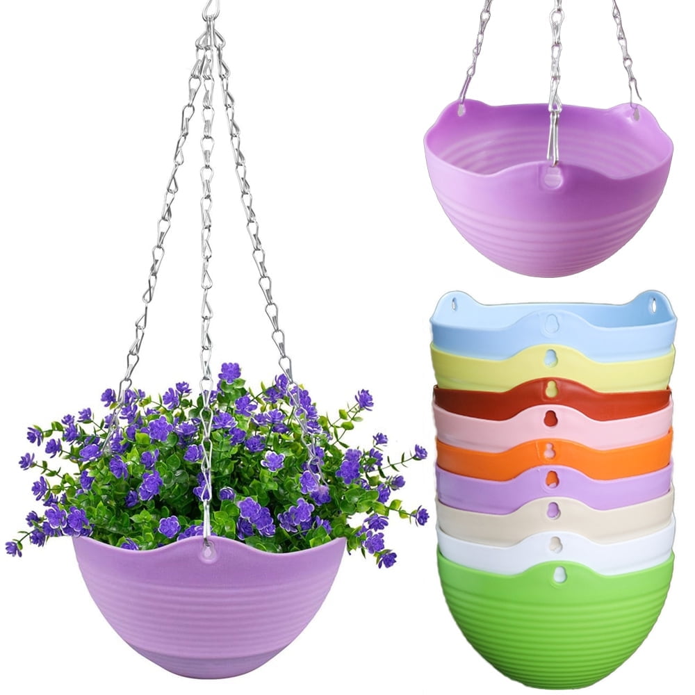 Self-Watering Hanging Planter, Indoor Outdoor Garden Flower Plant Pot ...