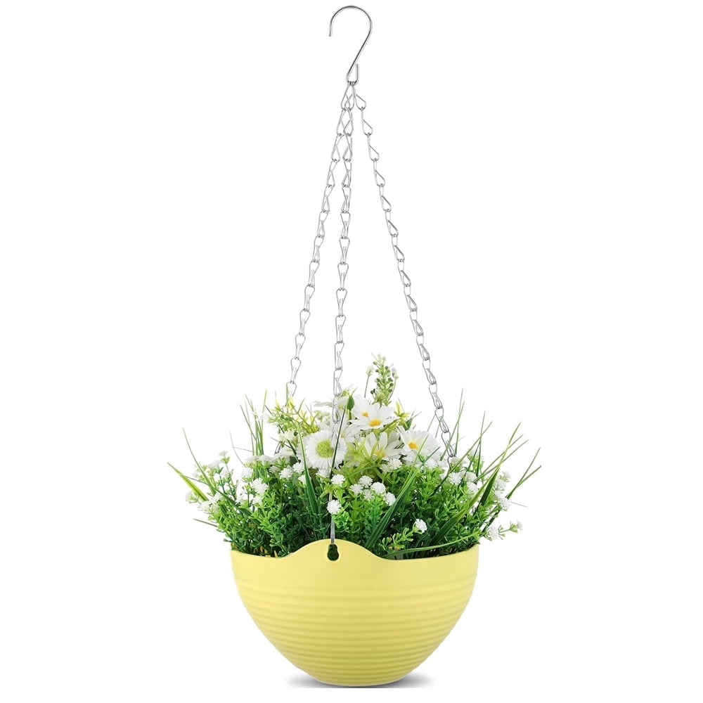 Self-Watering Hanging Planter, Indoor Outdoor Garden Flower Plant Pot ...