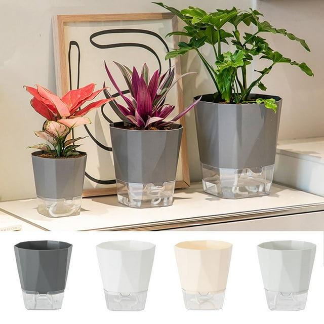 Self Watering Plant Pot Set, 4.9/6.6/8.4Inch Self Watering Pots for ...