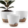 Self-Watering Plant Pots with Water Level Indicator, Drainage Holes ...