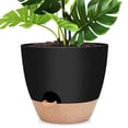 Self Watering Plant Pots with Drainage Holes and Saucers Indoor Outdoor ...