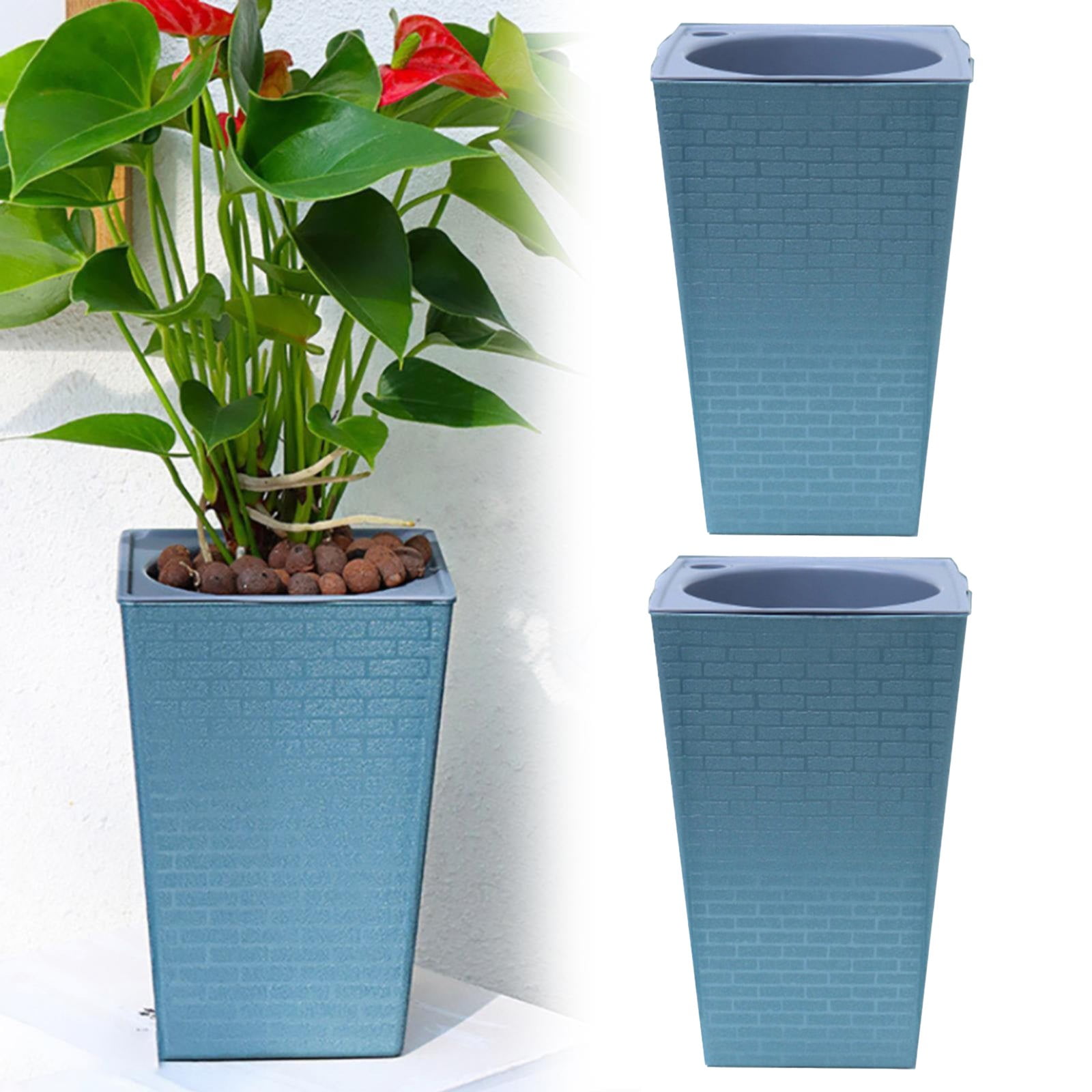 Self Watering Planter,2pcs 6.7 Inch Plastic Flower Pots with Inner Pot ...