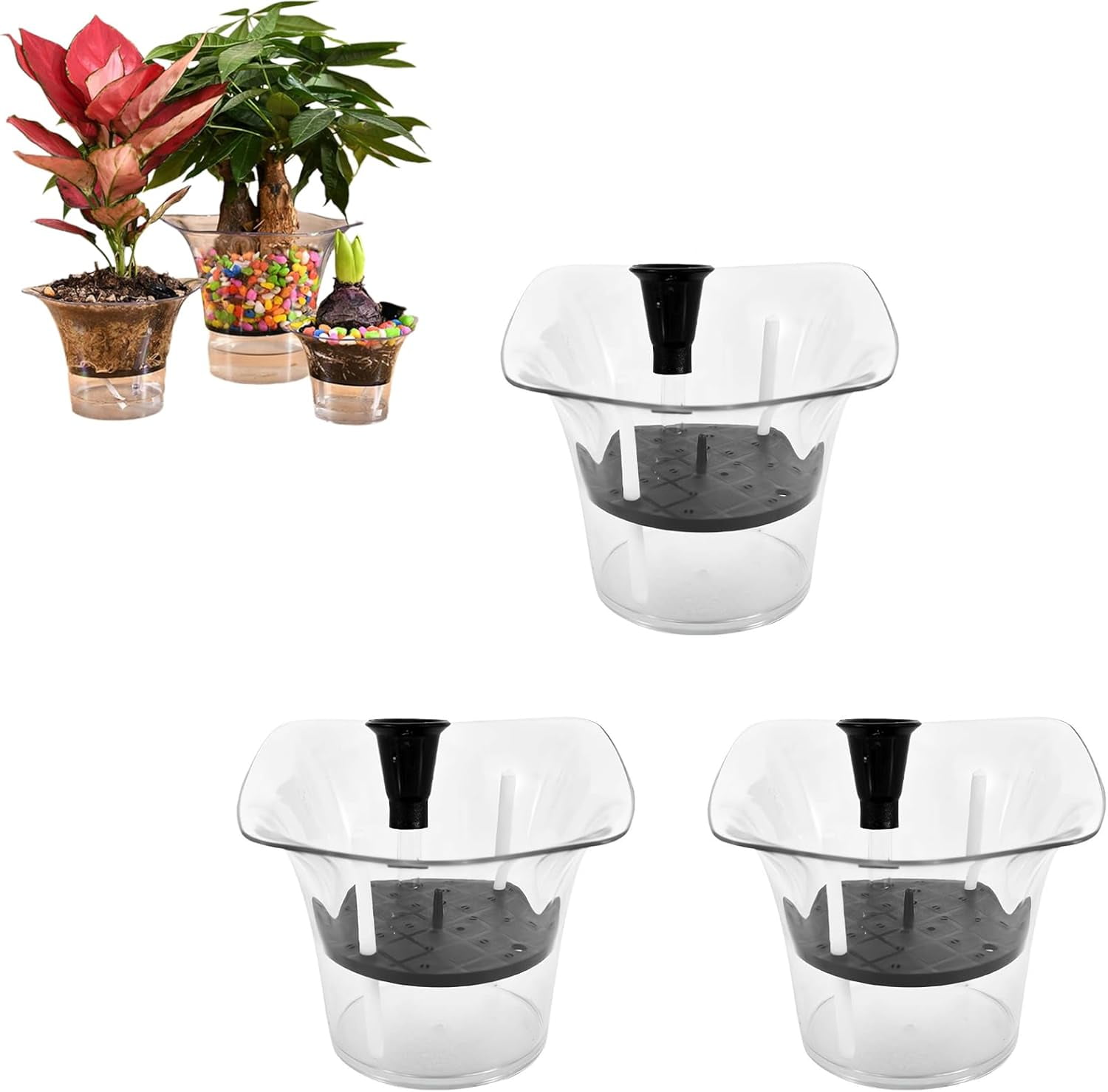 Self Watering Planter for Indoor Plants,Self Watering Pots,Set of 3 ...