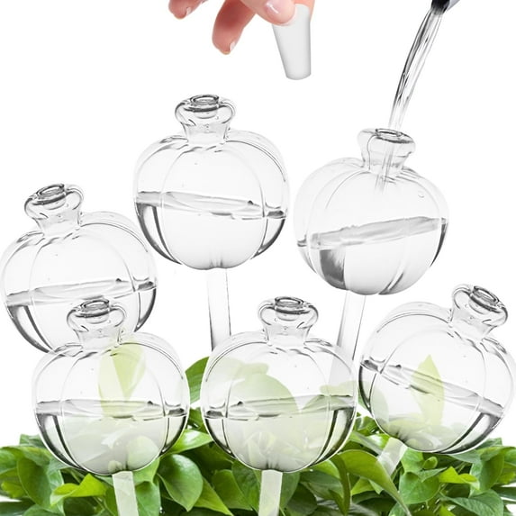 6 Pack Self Watering Plant Globes, Automatic Top-Fill Bulbs for Indoor ...