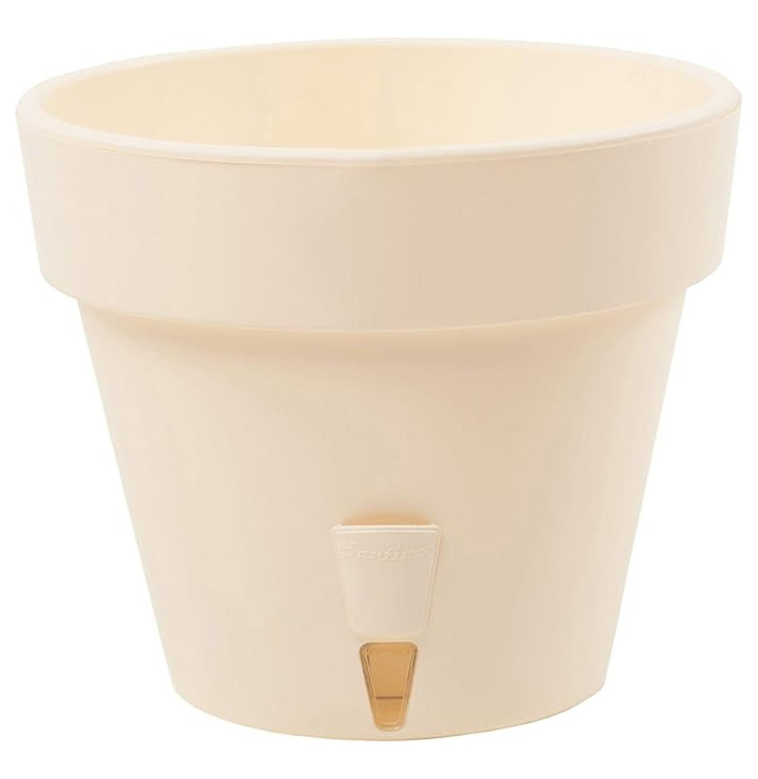 Self Watering Planter Latina 9.2 Inch Cream Flower Pot with Bottom ...