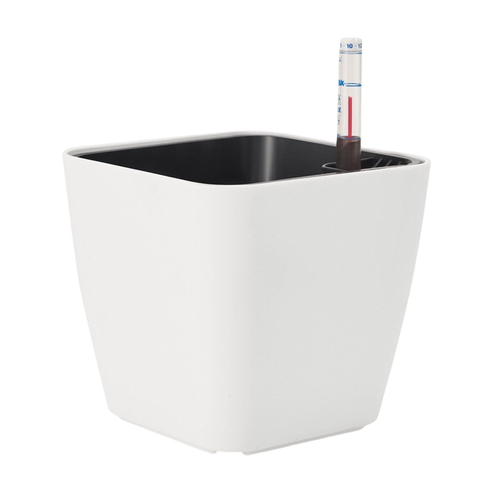 Self Watering Planter Modern Garden Decorative White Flower Pots with ...