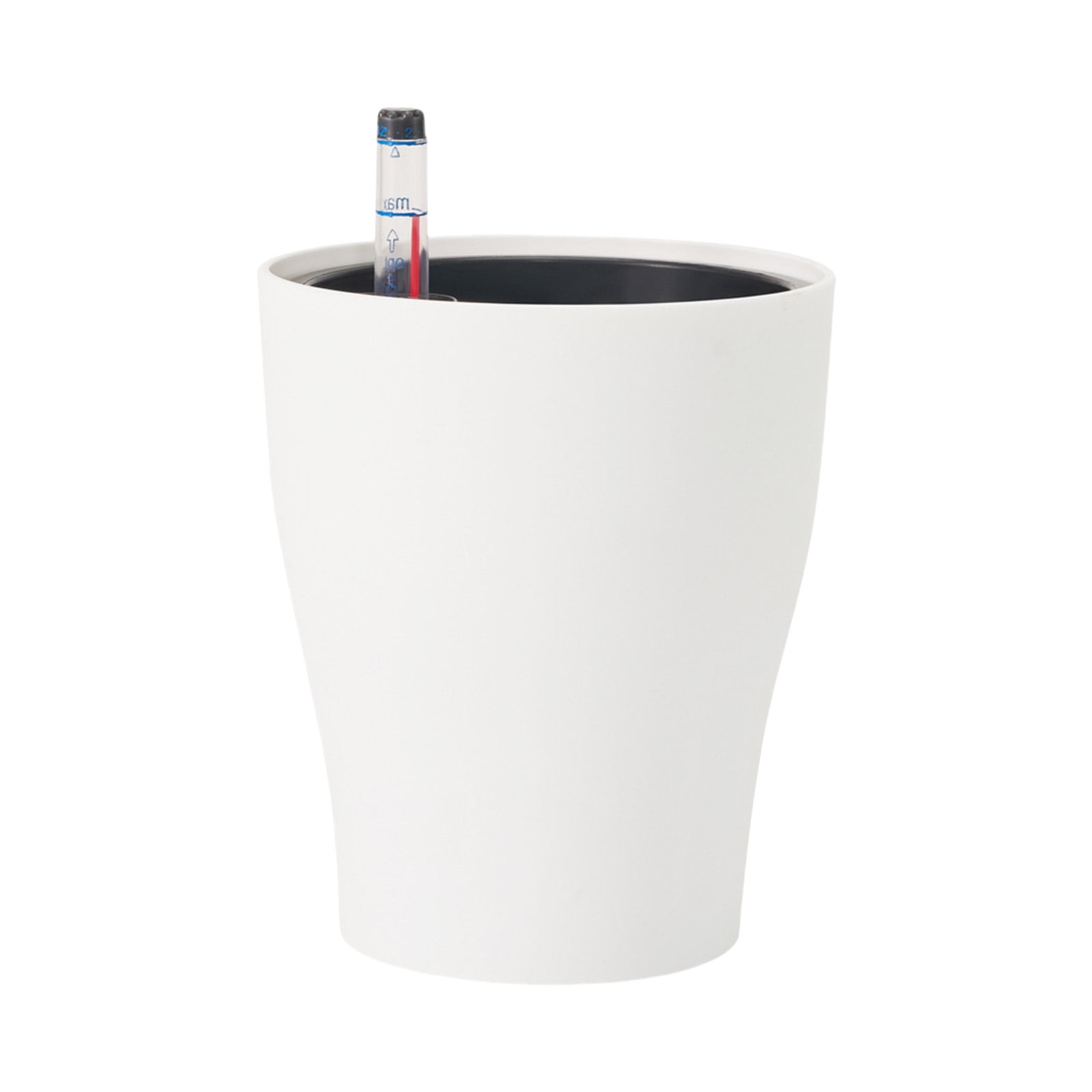 Self Watering Planter Modern Garden Decorative White Flower Pots with ...