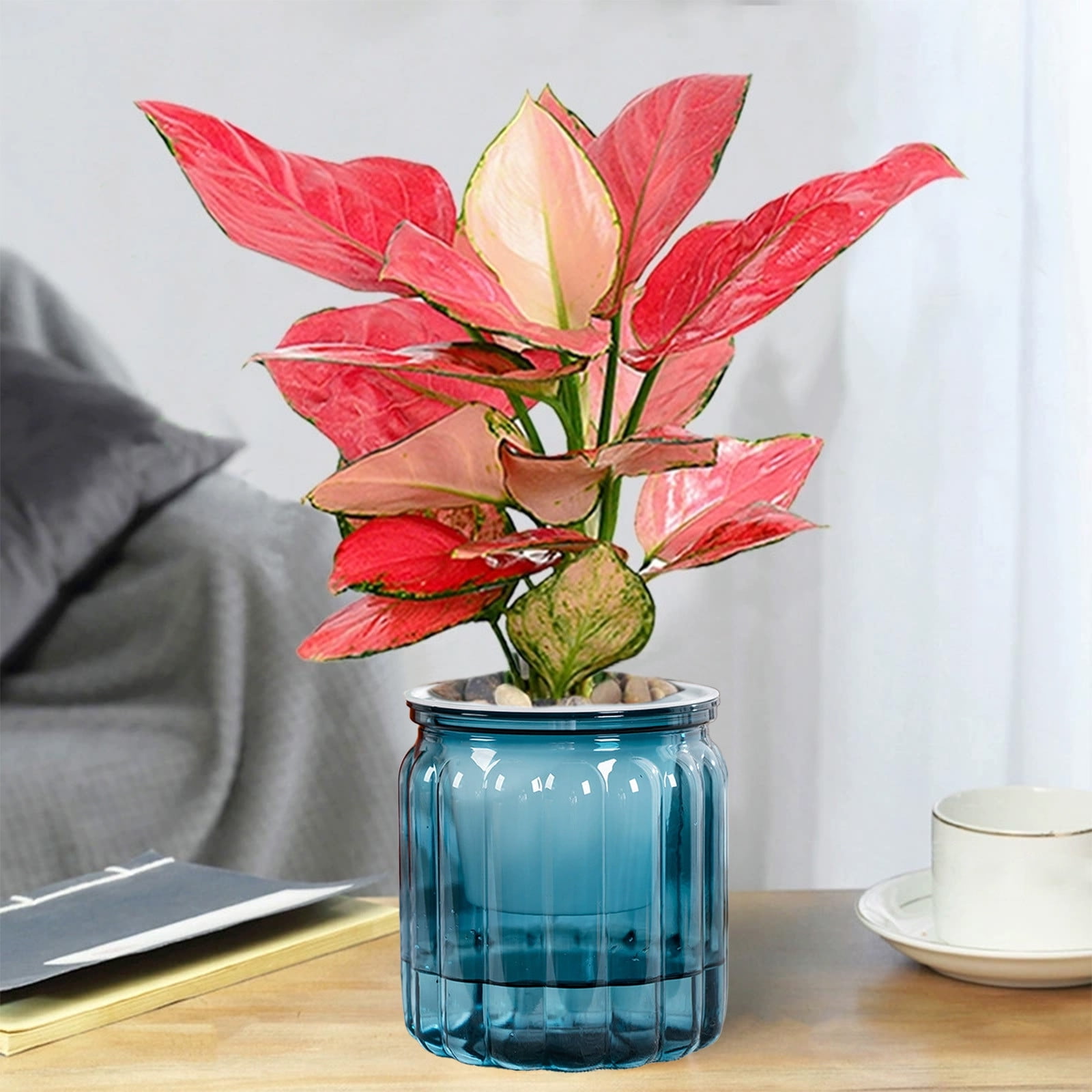 Self-Watering Planter Pot with Visible for Indoor, Low Maintenance ...