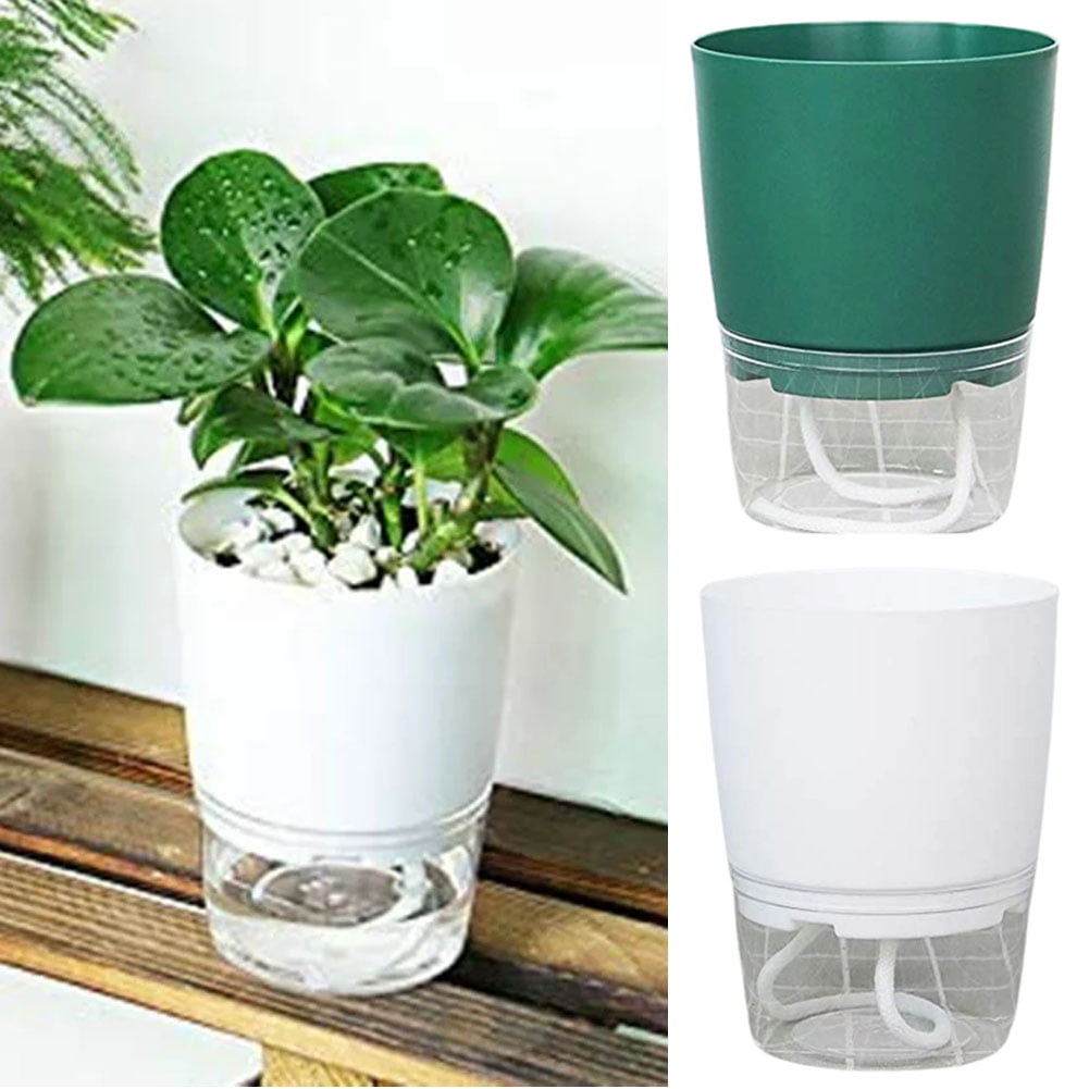 Self Watering Planter Pots for Indoor Plants, African Violet Pots with ...